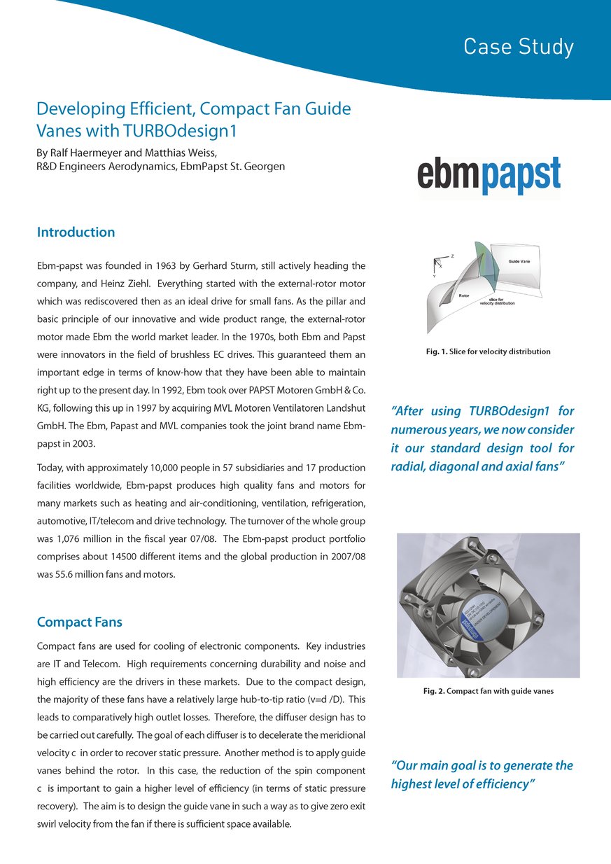 Developing Efficient Compact Fan Guide Vanes with TURBOdesign1